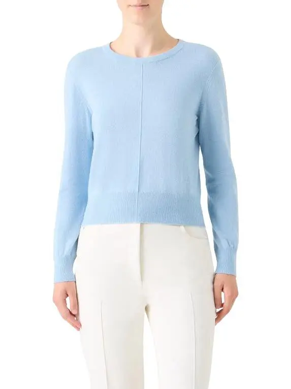 Akris Cashmere Crewneck Sweater - Powder Blue