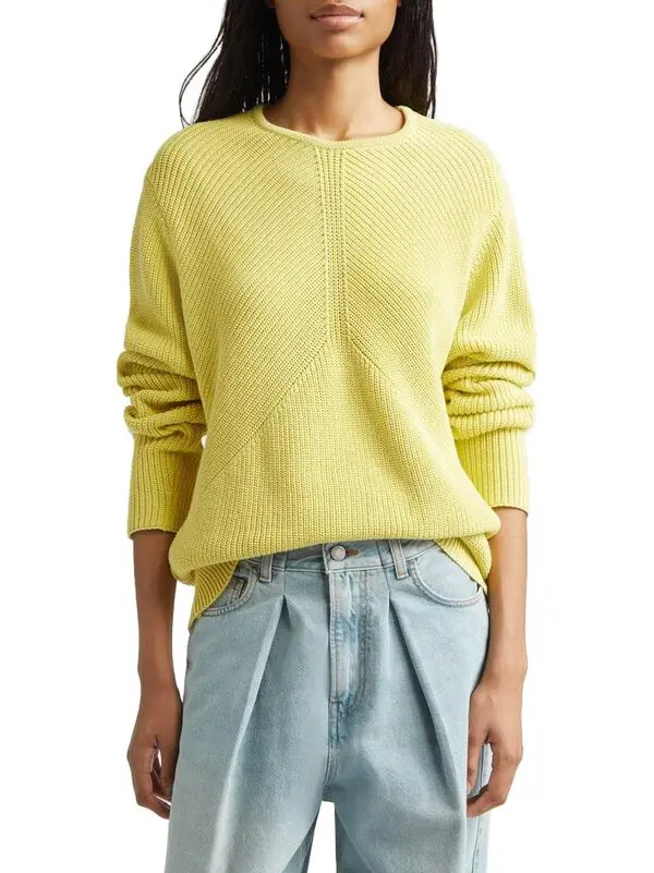EMILY DAWN LONG Ribcage Cotton Crewneck Sweater - Kem