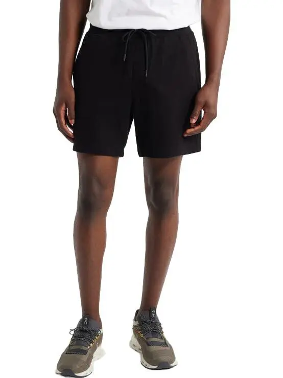 Zella Waffle Knit Relaxed Fit Shorts - Black Caviar