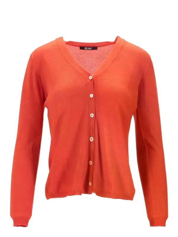 LA ROSE V-neck Cardigan - Orange