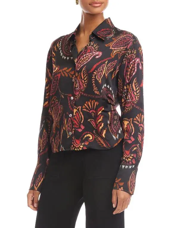 Fifteen Twenty Print Side Pleat Shirt - Paisley