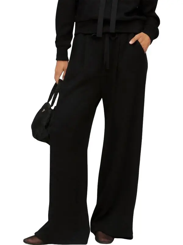 Fifteen Twenty Pleated Wide-leg Pants - Black