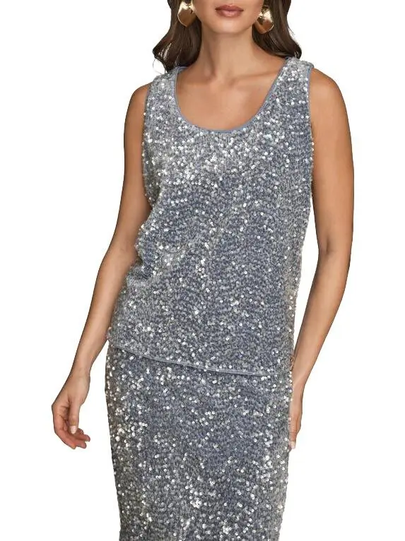 Donna Karan New York Sequin Velvet Tank - Tempest