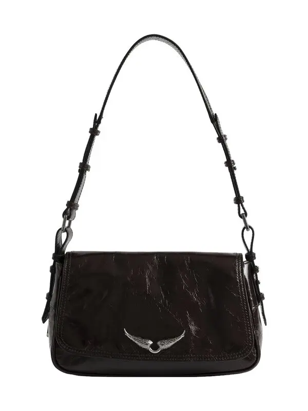 Zadig&Voltaire Le Zouzou Patent Leather Shoulder Bag - Brownie