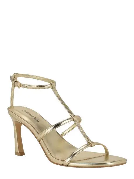 Calvin Klein Pelara Ankle Strap Sandal - Gold