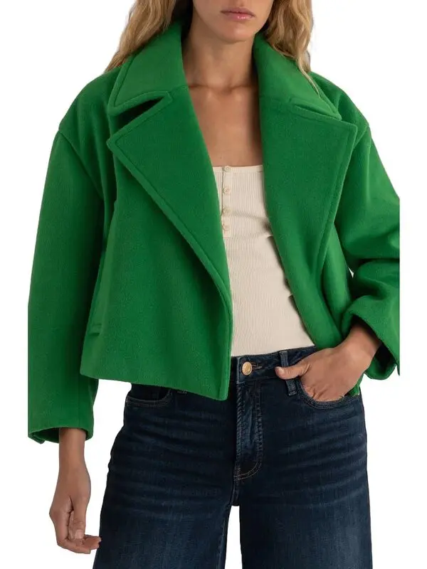 Kut From The Kloth Harper Crop Jacket - Green