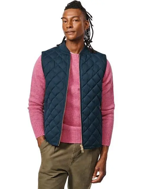 AUBIN Anwick Quilted Gilet Vest - Navy