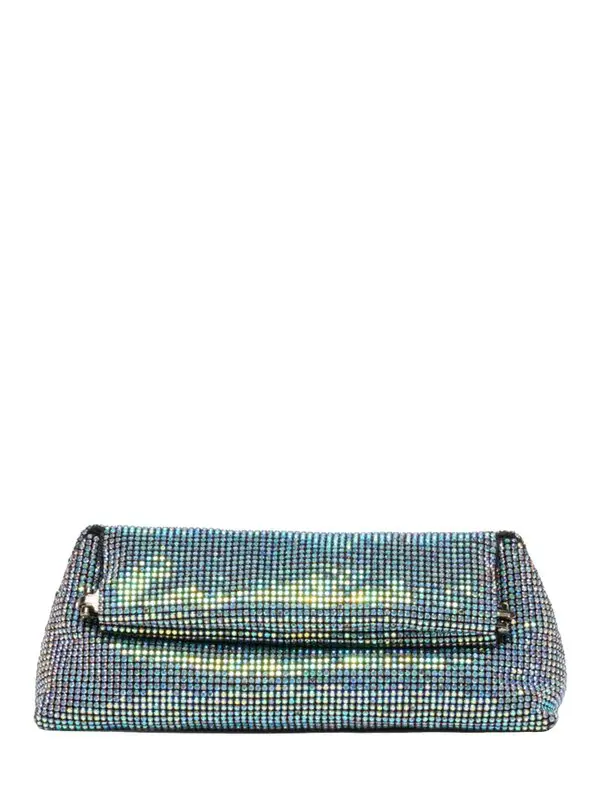 Dolce Vita Akila Crystal Mesh Foldover Clutch - Blue