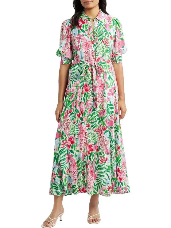 Lilly Pulitzer® Larkyn Midi Shirtdress - Multi Glowing Gardens