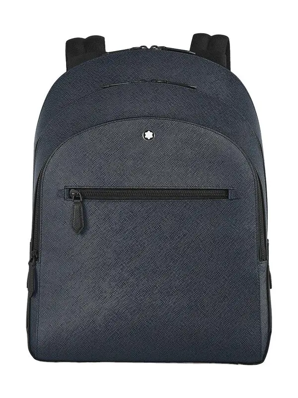 Montblanc Sartorial Leather Backpack - Tweed Blue