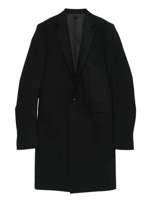 DEEPTI Notched Lapel Coat - Black