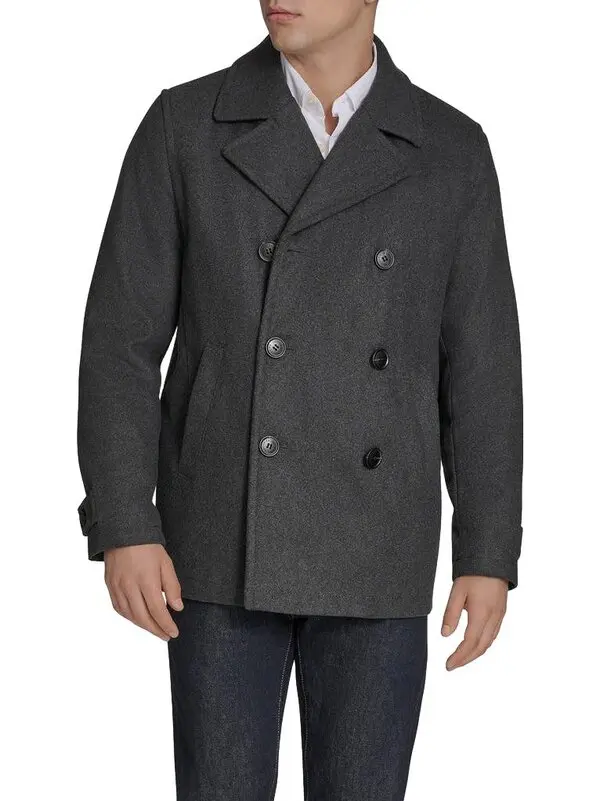 DOCKERS® Insulated Pea Coat - Charcoal