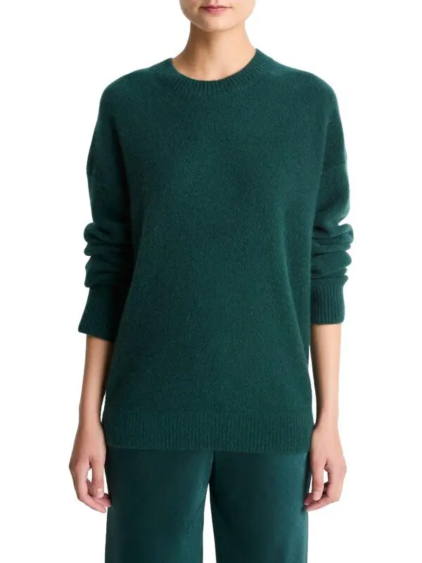 Vince Boiled Cashmere Crewneck Sweater - Juniper