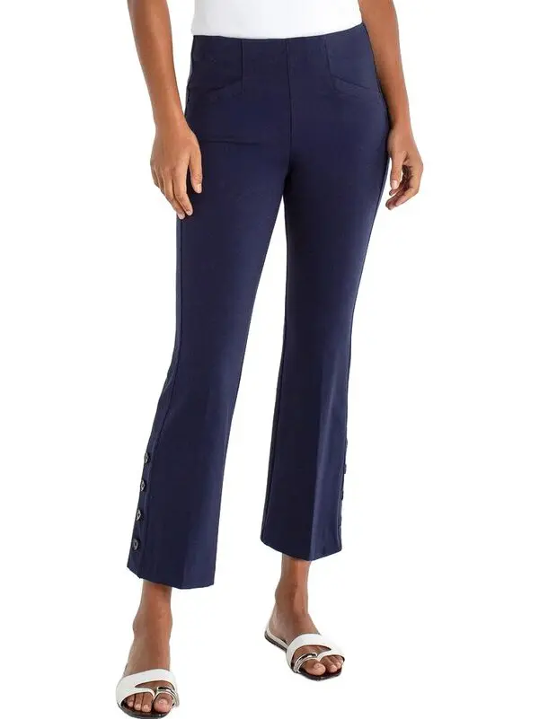 LIVERPOOL Stella Pull-on Ponte Kick Flare Pants - Cadet Blue