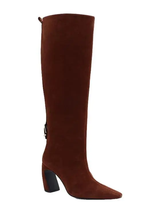 Free People Knee-high Leather Boot - Port Royale Suede