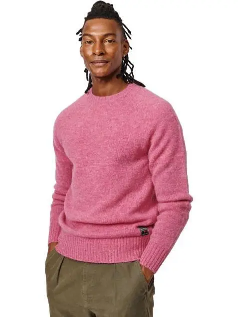 AUBIN Prestwick Shetland Crew Neck Sweater - Pink