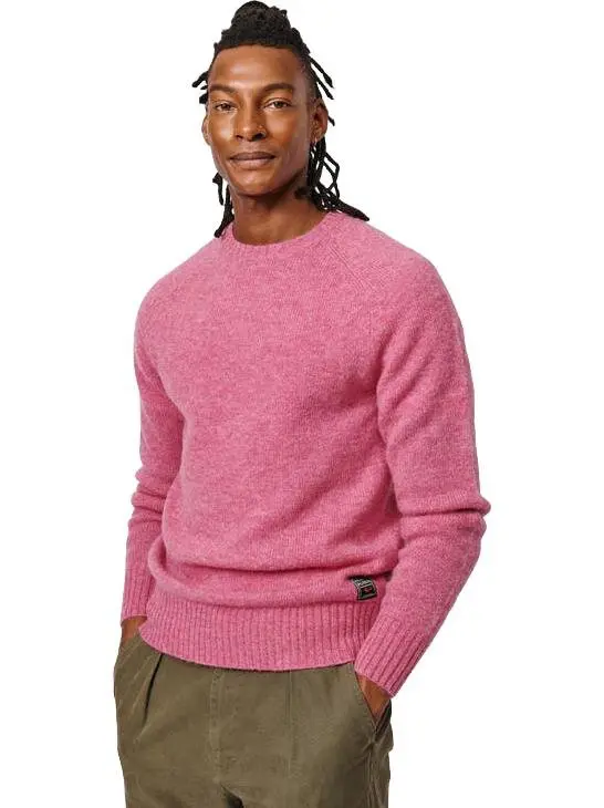 Aubin Prestwick Shetland Crew Neck Sweater - Pink