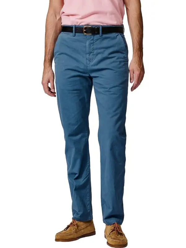 AUBIN Witham Straight Leg Stretch Chino Pants - Blue