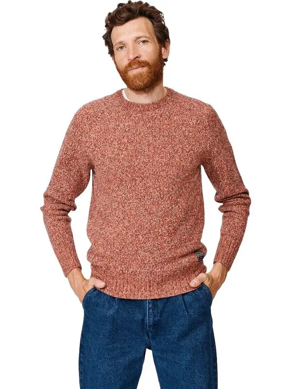 AUBIN Riply Twist Crew Neck Sweater - Rust Twist