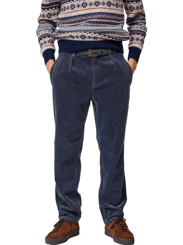 AUBIN Barrowby Cord Trousers - Navy