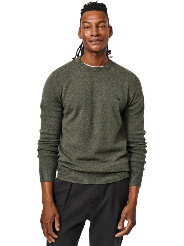 Aubin Westbourne Crew Neck Sweater - Dark Khaki