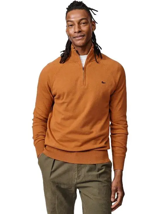 Aubin Bonby Zip Neck Sweater - Ginger