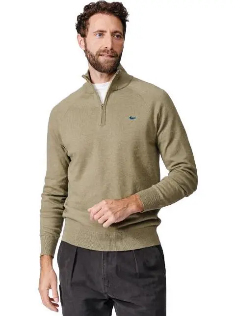 AUBIN Bonby Zip Neck Sweater - Sage