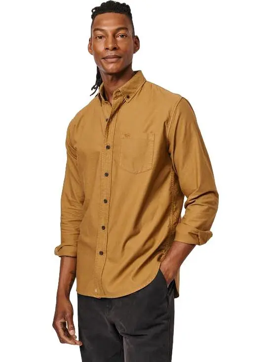 AUBIN Aldridge Oxford Button Down Shirt - Dijon