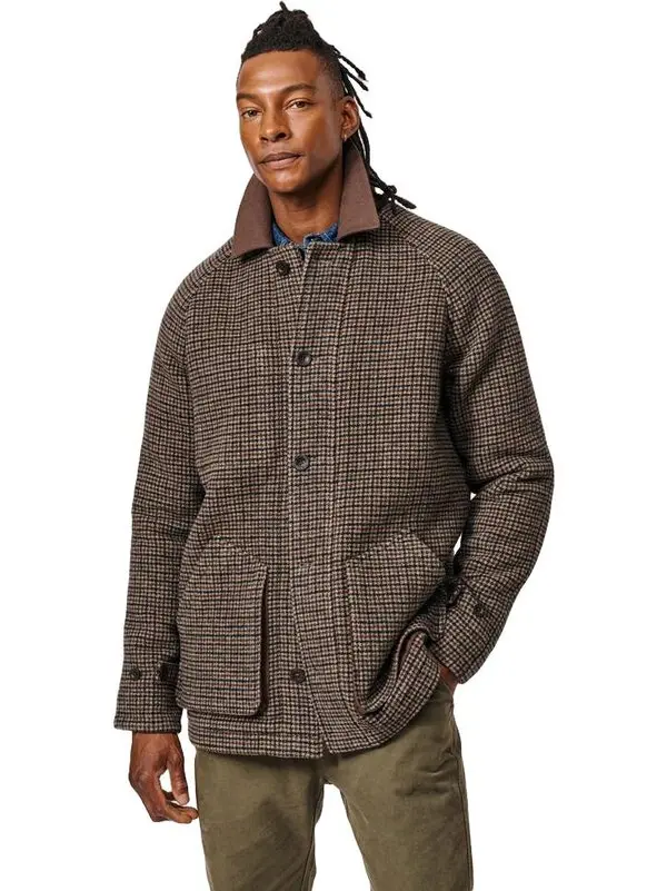 AUBIN Lockwood Wool Barn Jacket - Mini Check