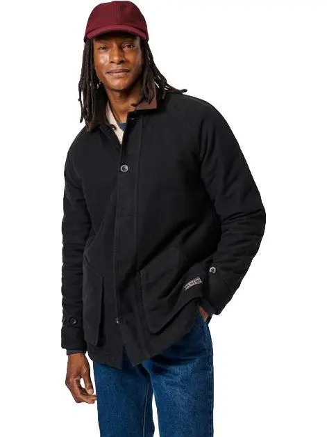 AUBIN Bennett Moleskin Quilted Jacket - Washed Black
