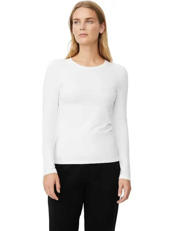 MASAI COPENHAGEN Mabellarim Long Sleeve Top - White