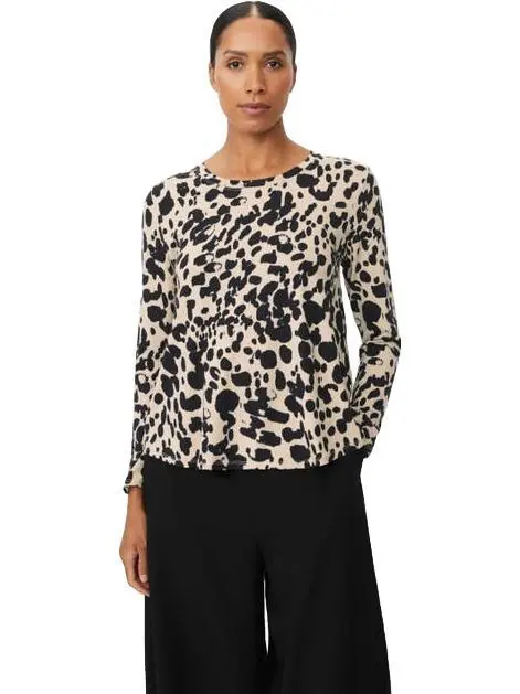 MASAI COPENHAGEN Badisna Animal Print Blouse - Oxford Tan