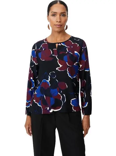 MASAI COPENHAGEN Belsanu Floral Print Long Sleeve Blouse - Tawny Port