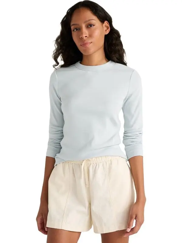 HAVEN Organic Cotton Long Sleeve Tee - Ice Blue
