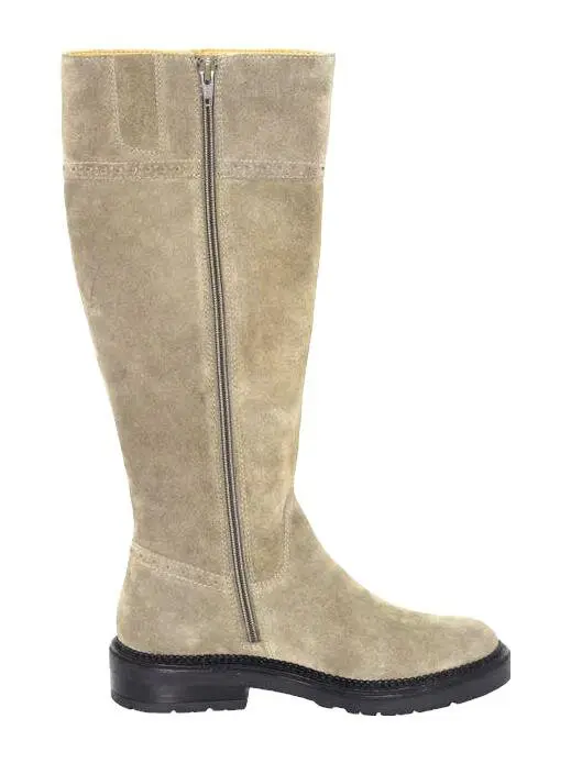 Gentle Souls Knee High Suede Boot - Grey Suede
