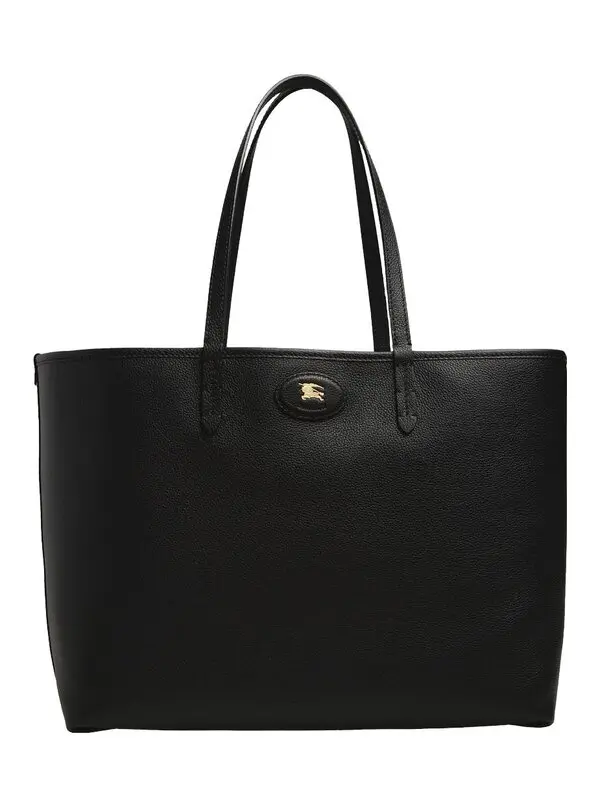 Burberry Medium Bloomsbury Leather & Canvas Reversible Tote - Black/black Calico
