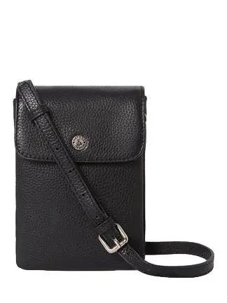 OSPREY LONDON The Madison Leather Phone Bag - Black