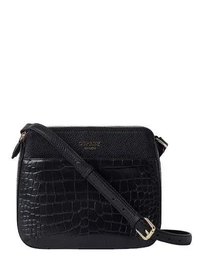 OSPREY LONDON Kellie Leather Crossbody Bag - Black