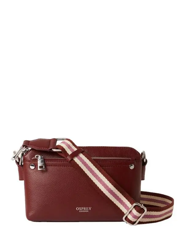OSPREY LONDON The Stella Leather Crossbody Bag - Merlot