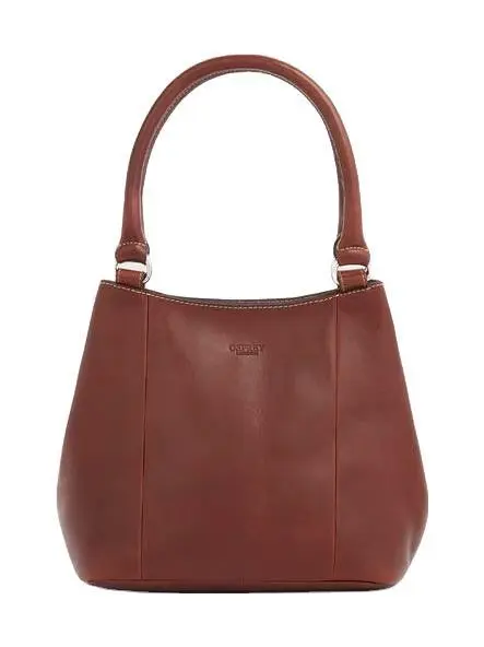 OSPREY LONDON The Narissa Small Leather Hobo Bag - Chestnut