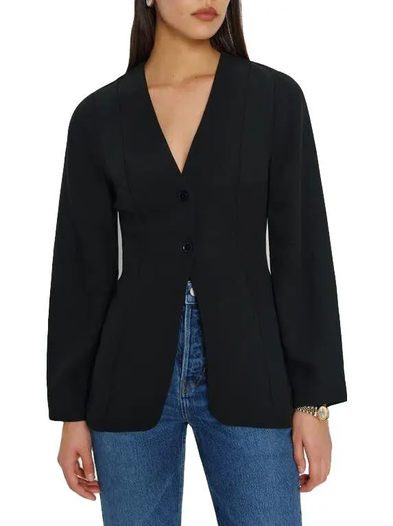 REFORMATION Cella Blazer - Black