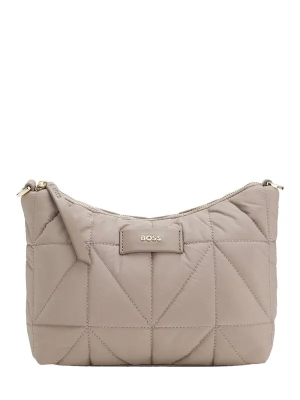 Hugo Palmah Quilted Crossbody Bag - Open Brown