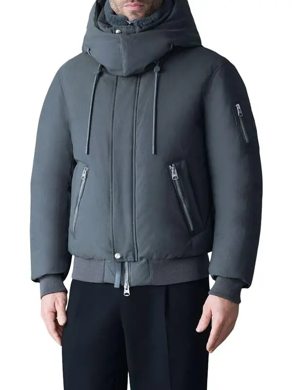Mackage Down-filled Puffer Jacket With Removable Hood - Carbon