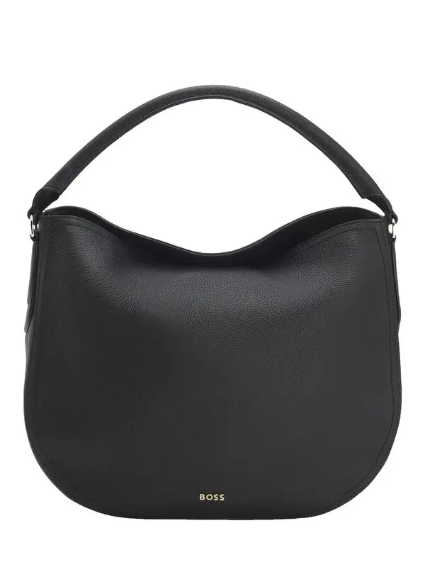 Hugo Lenah Leather Shoulder Bag - Black