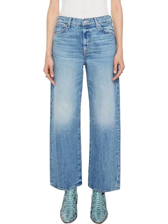 MOTHER The Dodger Embroidered Flood Wide Leg Jeans - Thats All Folks