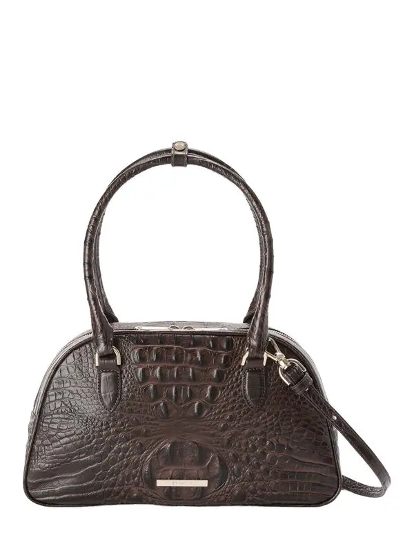 Brahmin Angie Leather Barrel Bag - Chocolate Alden Road