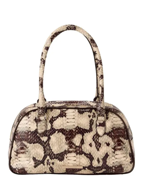 Brahmin Angie Leather Barrel Bag - Feline