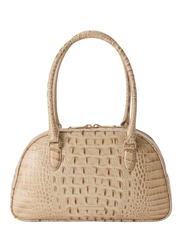 Brahmin Angie Leather Barrel Bag - Sandstorm