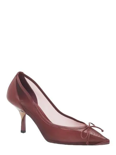 Jacquemus Les Escarpins Tourni Pointed Toe Pumps - Burgundy