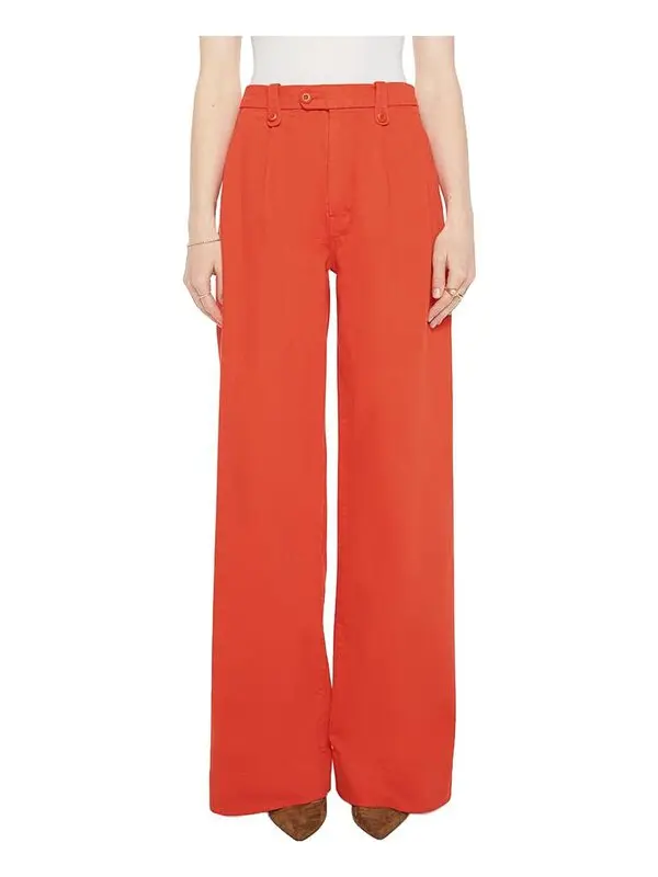 MOTHER High Waist Wide Leg Pants - Devil May Care Poinciana